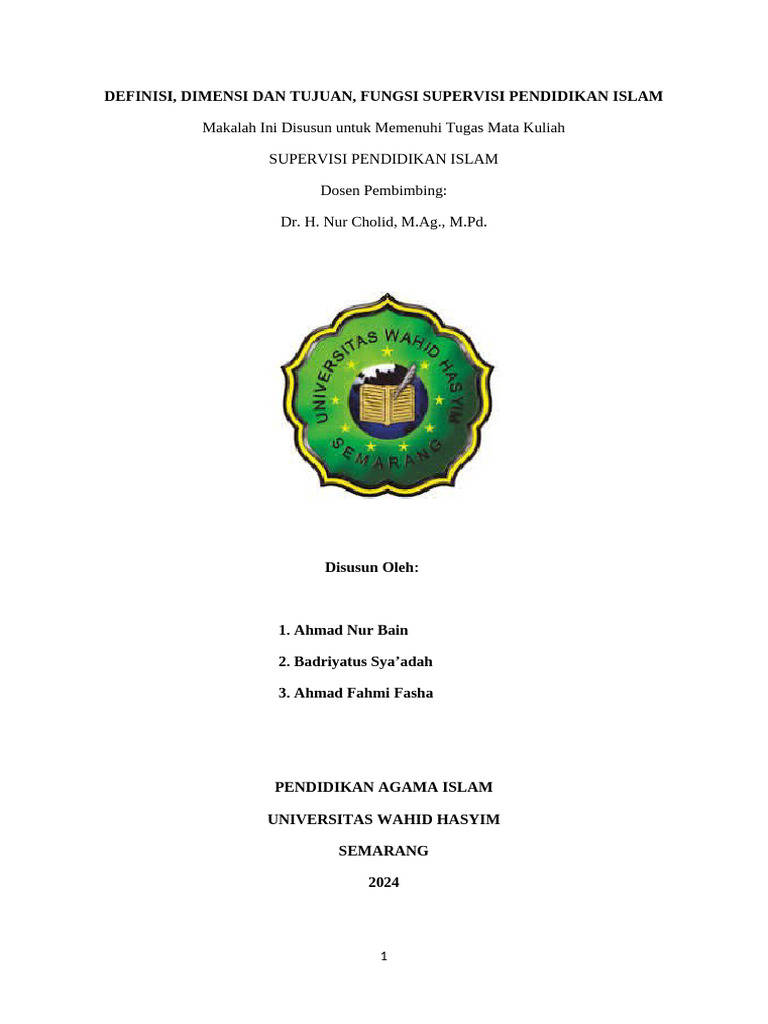 Makalah - Supervisi Pendidikan Islam | PDF | Karier & Perkembangan
