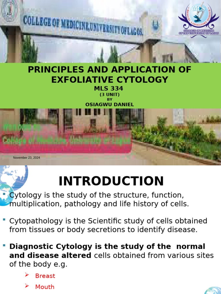 Cmul Mls 334 Principles and Applications of Exfoliative Cytology | PDF ...
