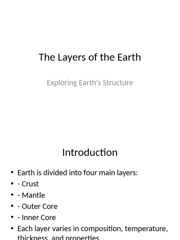 Layers of The Earth | PDF