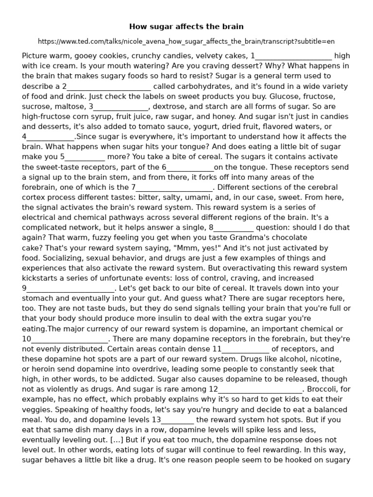 Authentic Listening 5 | PDF | Sugar | Diet & Nutrition