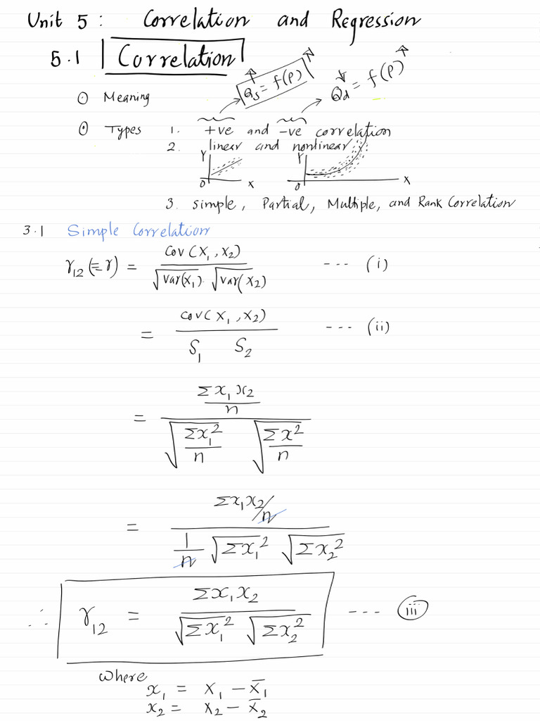 Unit IV Data Analysis - Regression (Matrix Notation) - Inkodo | PDF