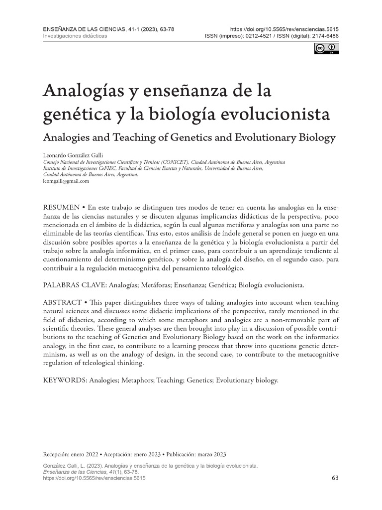 5615-Texto Del Artículo-27355-1-10-20230301 | PDF | Analogía | Pensamiento