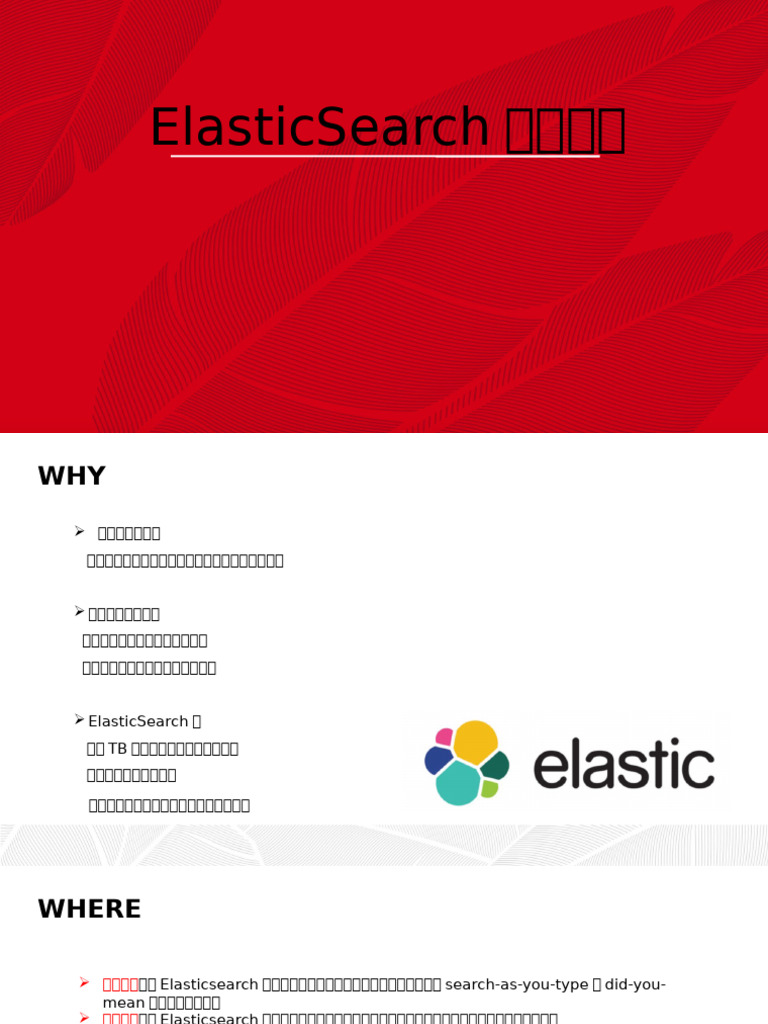 ElasticSearch技术分享 | PDF