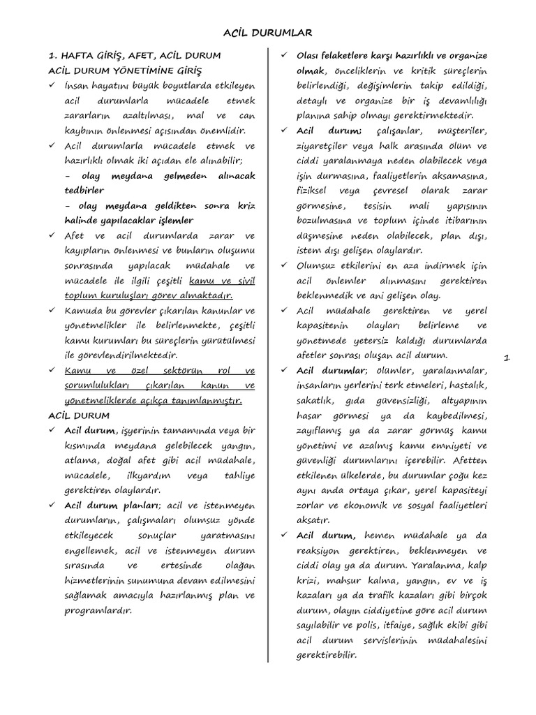 Acil Durumlar | PDF