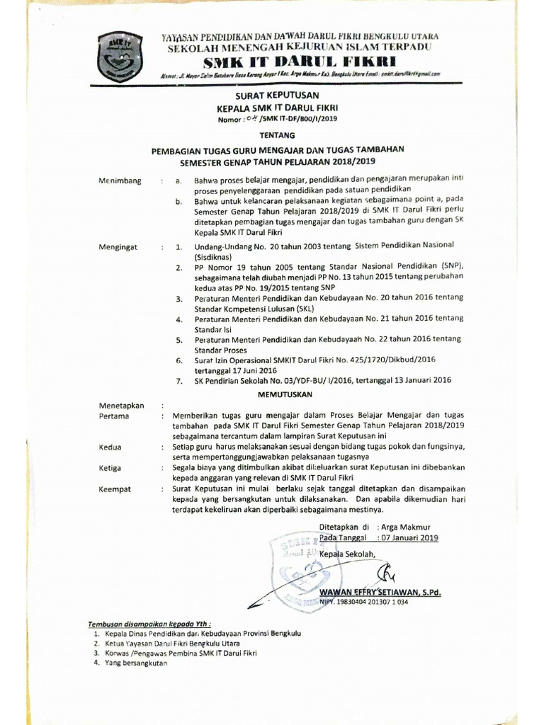 Scan SK Genap 18.19 | PDF