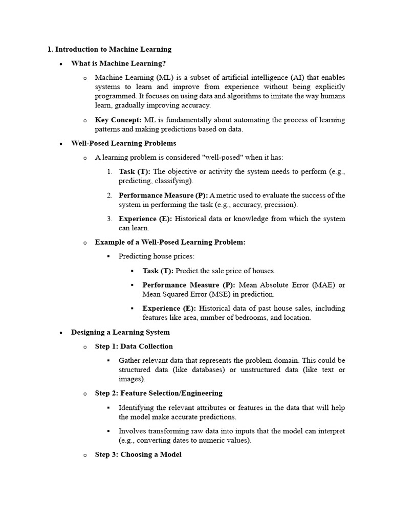ML Unit 1 | PDF | Machine Learning | Statistical Classification