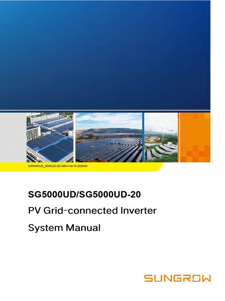Sungrow Inverter Installation Manual | PDF | Power Supply | Power Inverter