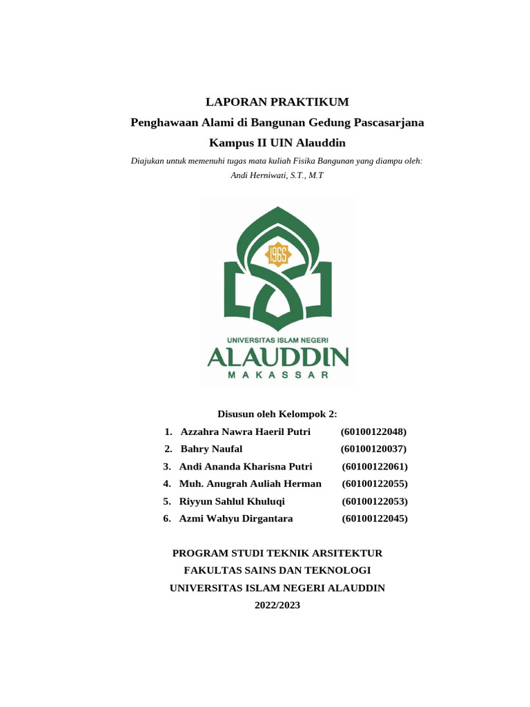Penghawaan Alami di Gedung Pascasarjana | PDF