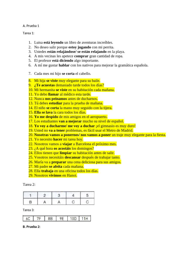 El Examen 3 Clave de Respuestas | PDF