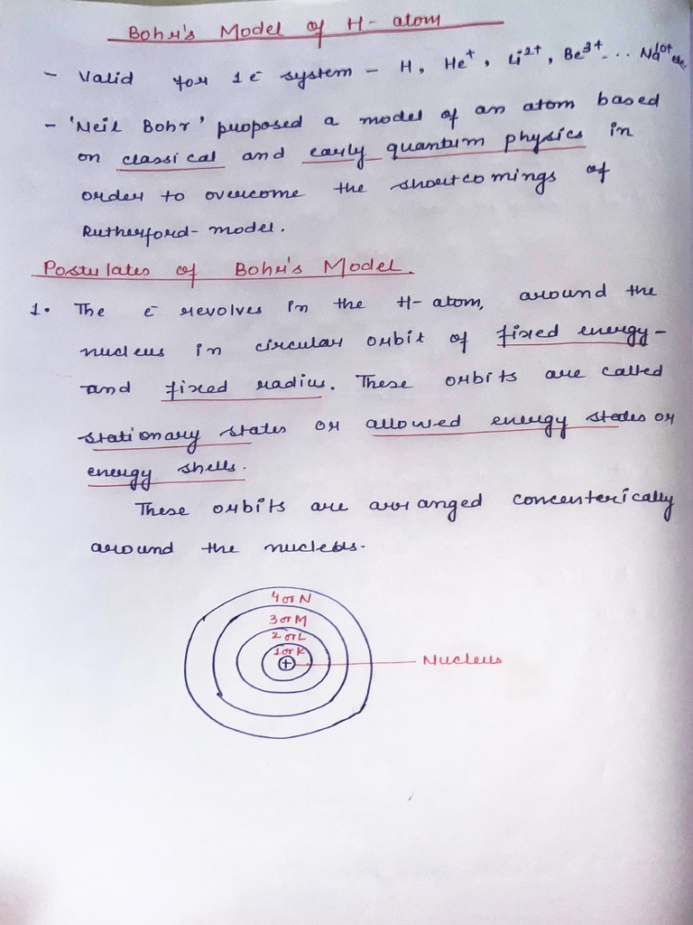 Bohr Atomic Model | PDF
