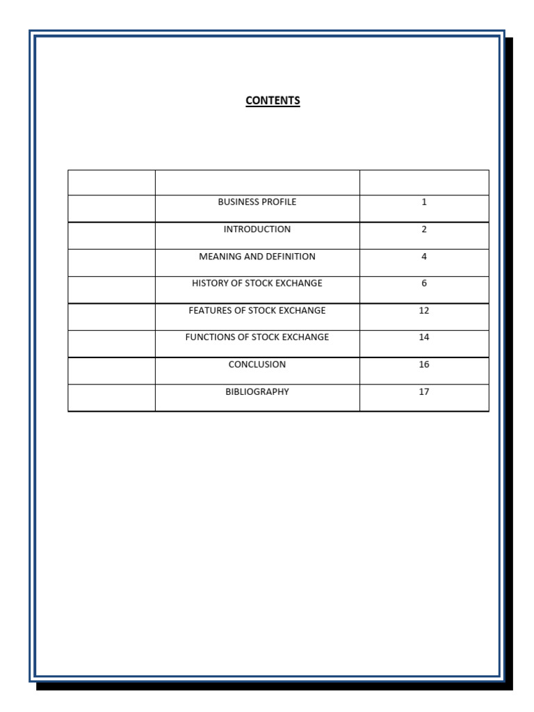 Stock Exch Index | PDF | Finance & Money Management | Law
