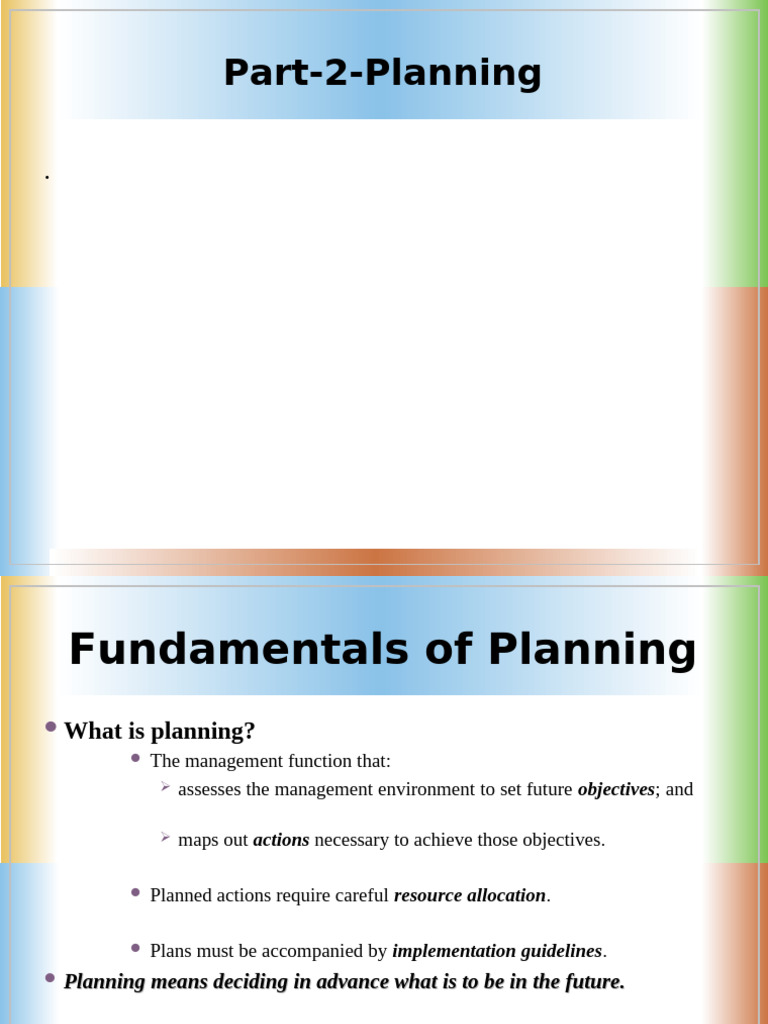 Part-2-Ppm Planning & Mbo | PDF | Goal | Planning