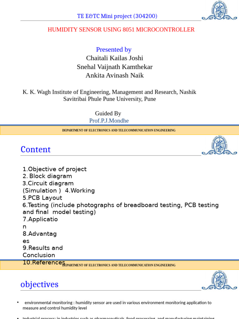 Humidity Sensor Project Using 8051 | PDF | Computers