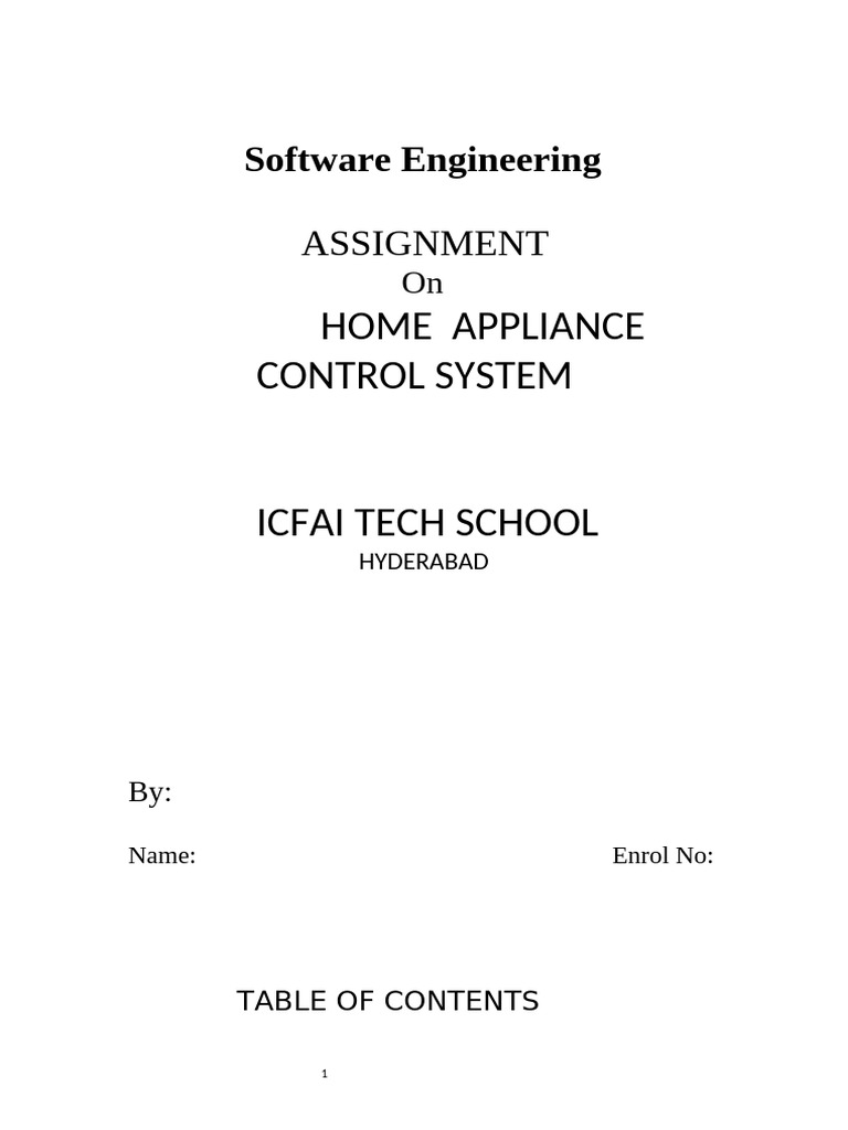 Home Appliance Control System | PDF | Use Case | Security