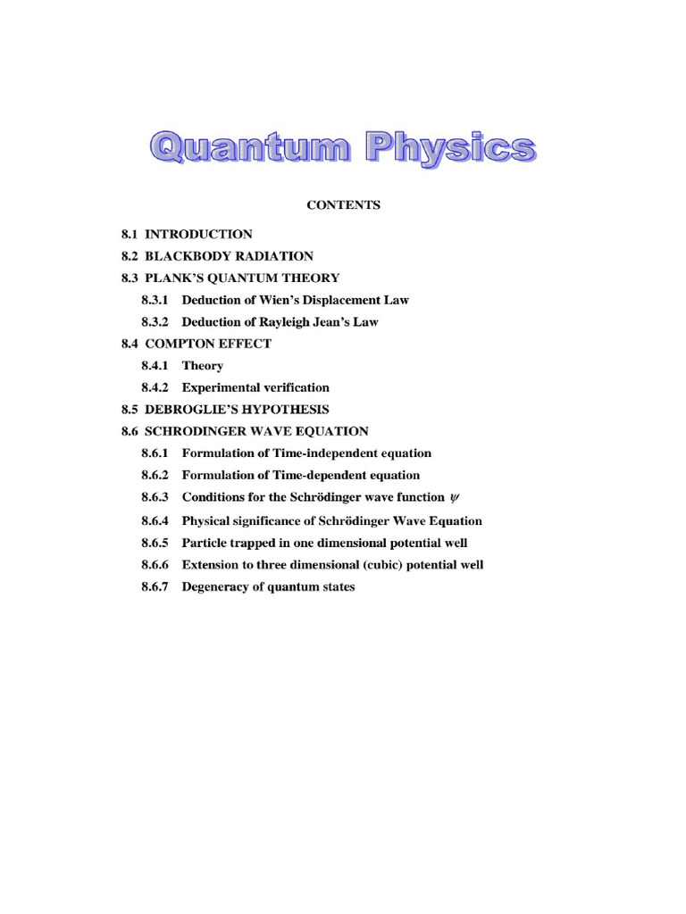Quantum Physics | PDF