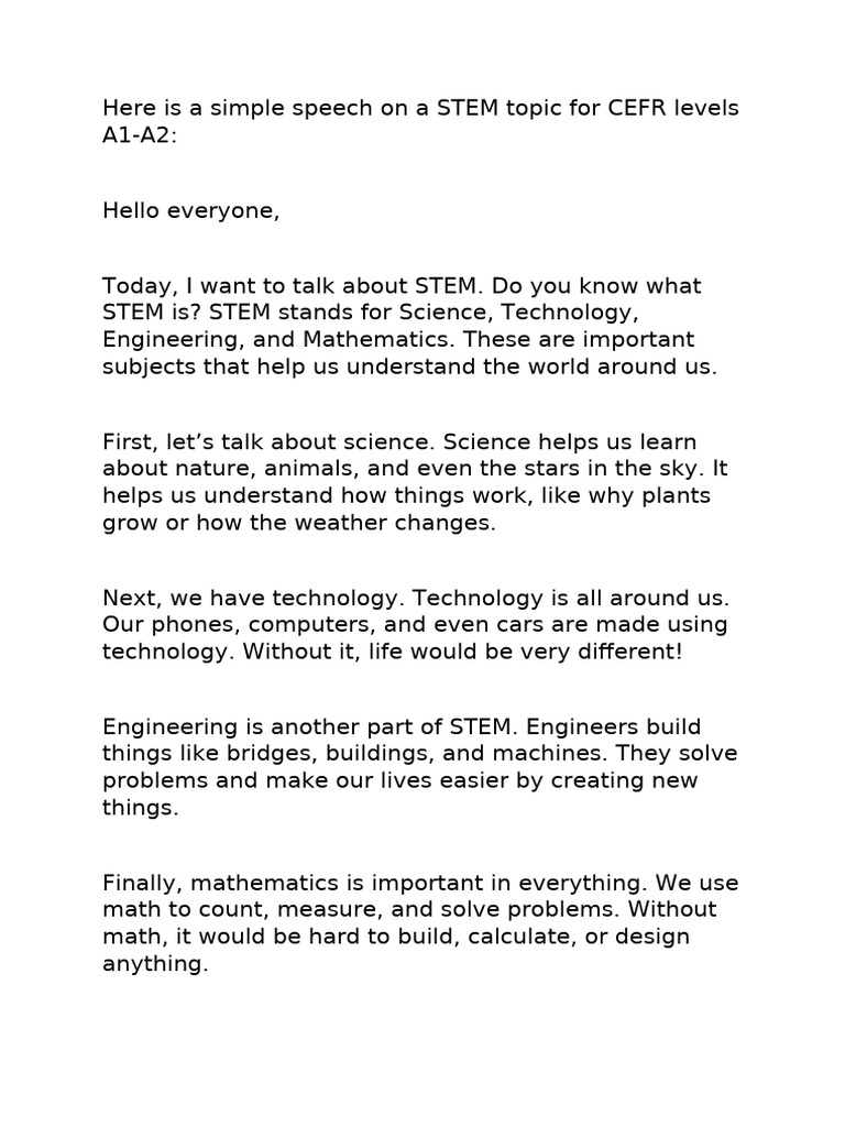 Public Speaking Stem Level A1 A2 | PDF | Art