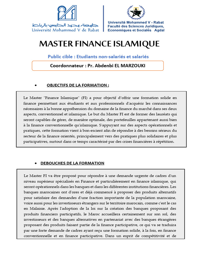 Brochure FI | PDF | Banque et finance islamiques | Banques