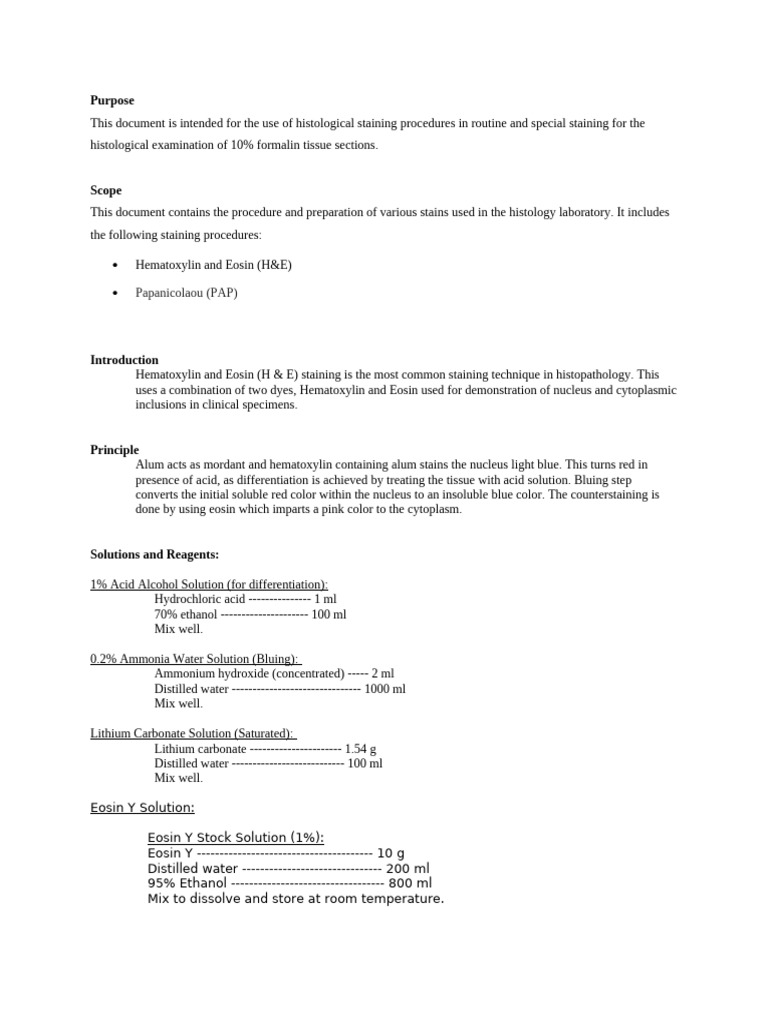 Staining Manual Ongoing | PDF | Staining | Histology