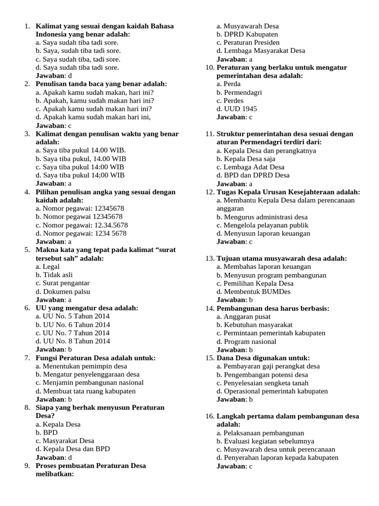 Kalimat Yang Sesuai Dengan Kaidah Bahasa Indonesia Yang Benar Adalah | PDF