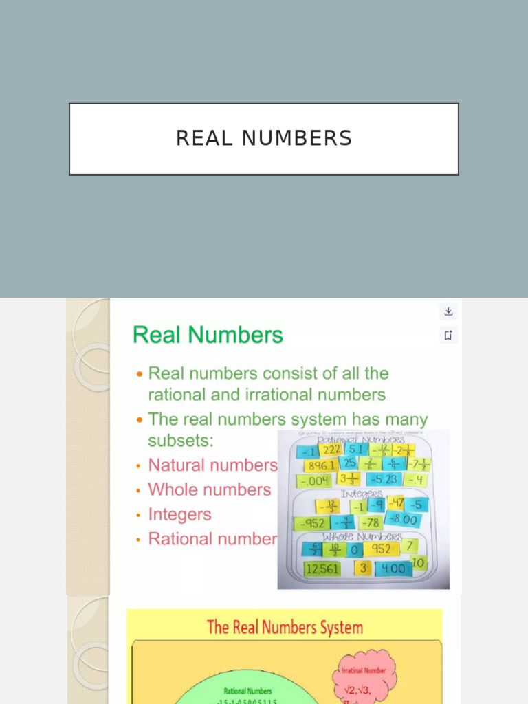 Real Numbers | PDF