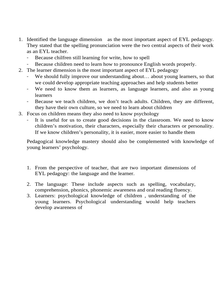 bahan mindmap TEYL | PDF