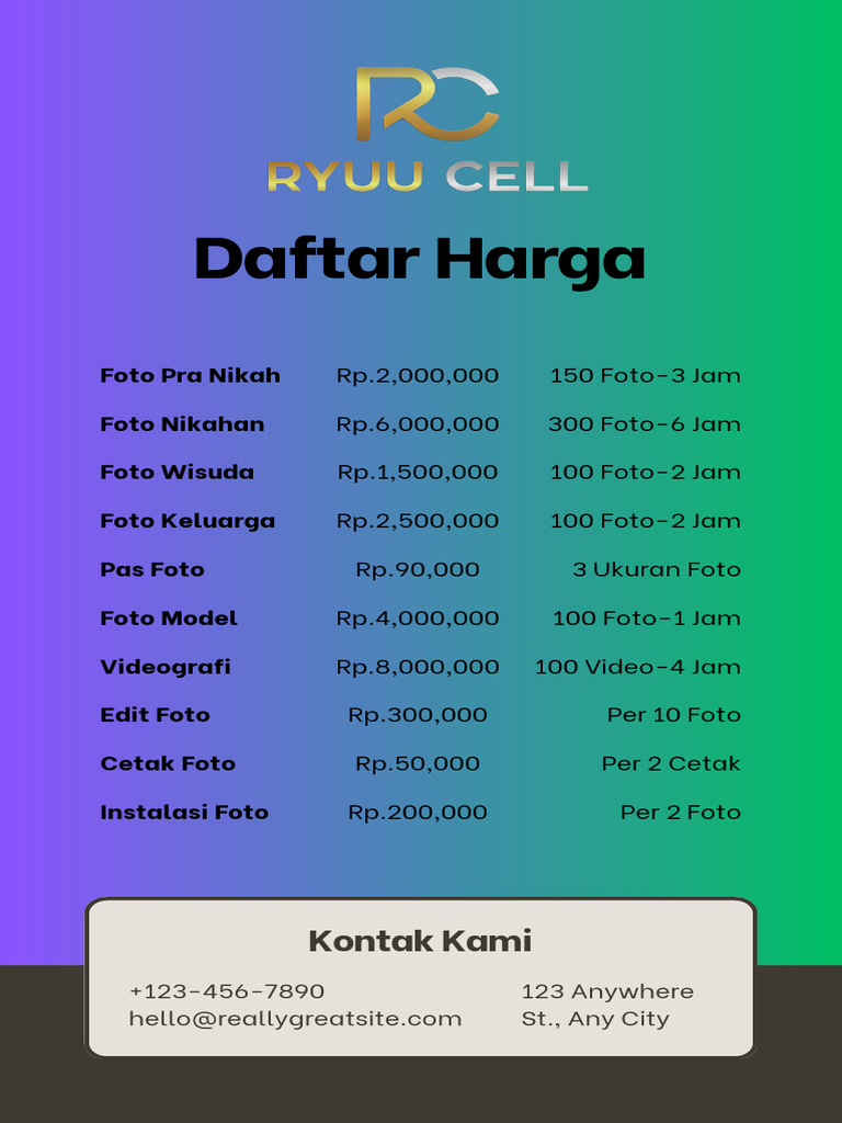 Contoh List Harga | PDF