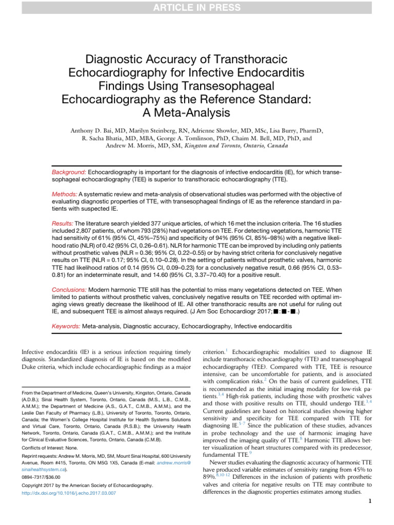 TTE Vs TEE | PDF | Echocardiography | Clinical Medicine