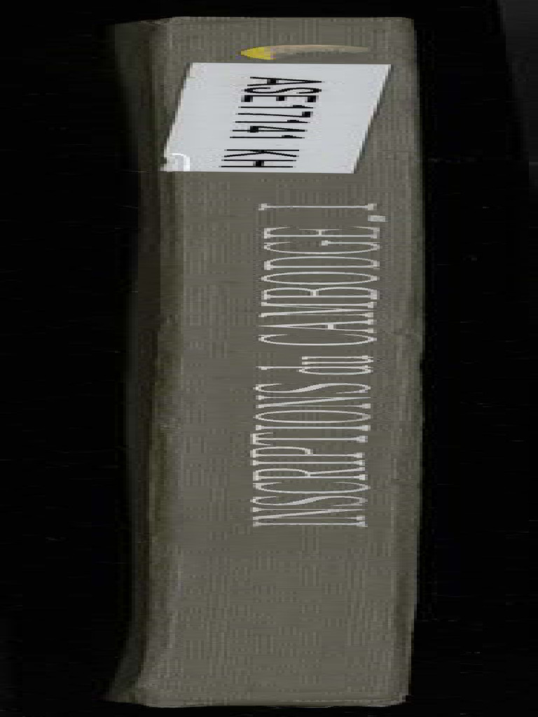 Planches Inscriptions Du Cambodge - Tome 1 | PDF