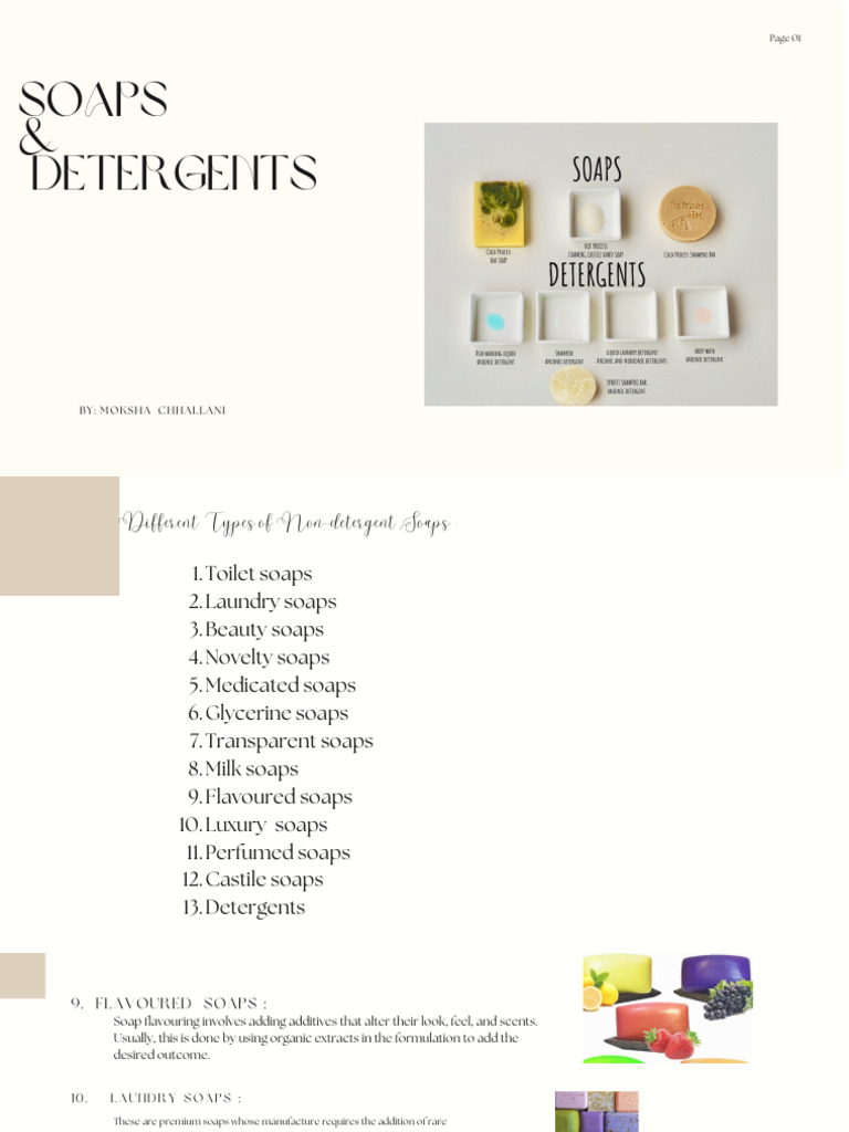 Soap & Detergent Guide | PDF | Detergent | Soap