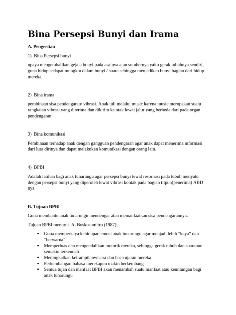 Bina Persepsi Bunyi Dan Irama | PDF