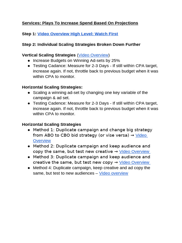 Updated Services_ Scaling Strategies | PDF