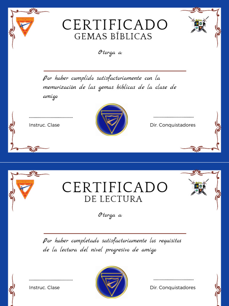 Certificados CLASES JA | PDF