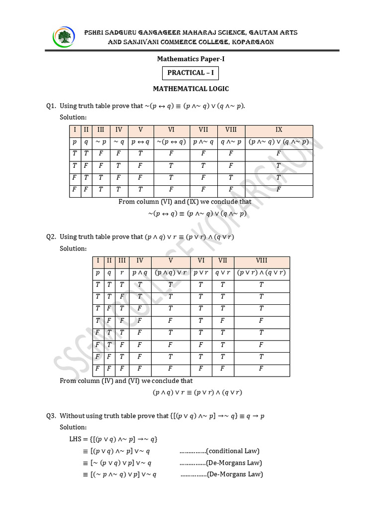 11 Mathematical Logic Pdf Formalism Deductive Logic