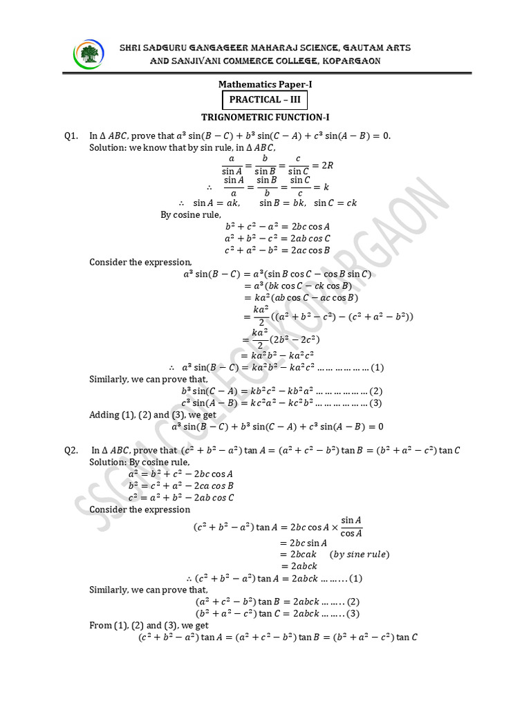 Trigonometric Functions Proofs in Mathematics | PDF | Geometry | Euclid