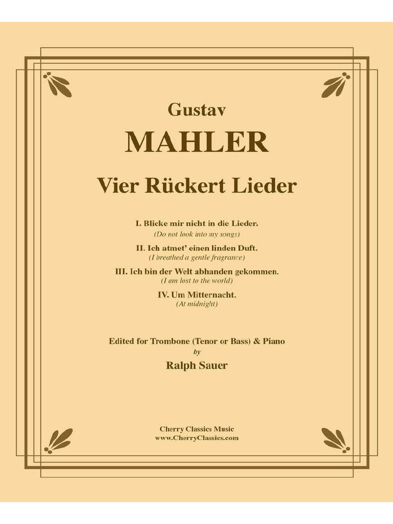 Rückert-Lieder, Mahler | PDF