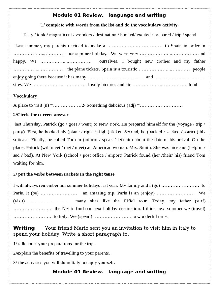 8th Year Module 01 Review 2023 Visuals | PDF | Syntax | Linguistic ...
