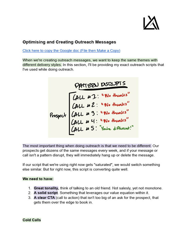 Optimizing and Creating Outreach Messages | PDF | Business | Computers