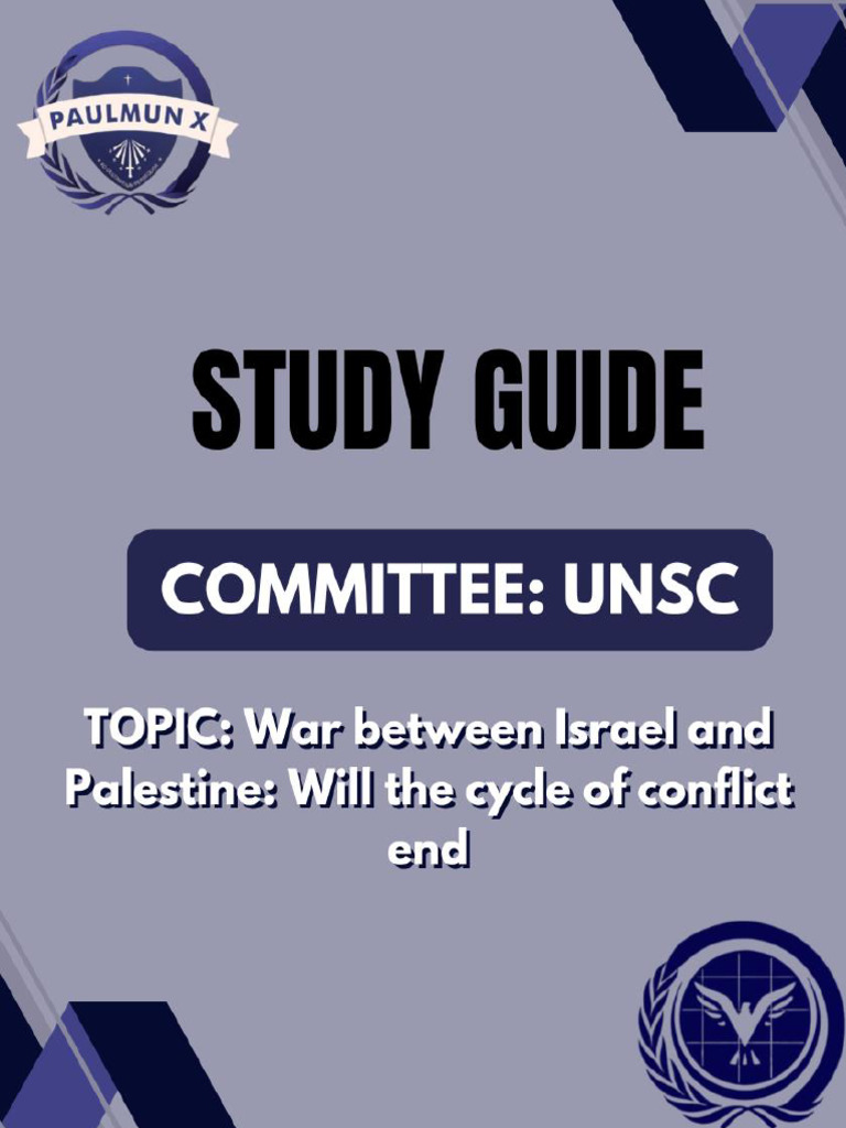 Unsc Study Guide Paulmun X | PDF | Israel | World Politics