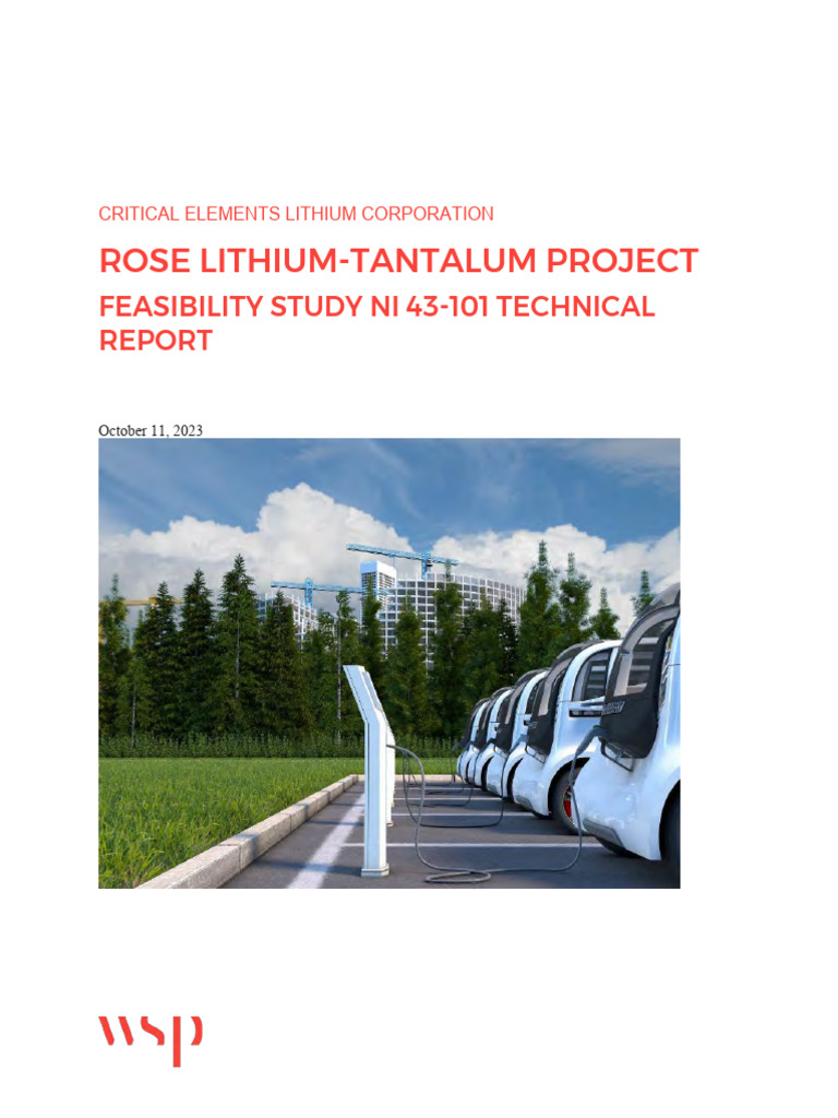 Rose Lithium Tantalum Project Feasibility Study October 2023 | PDF ...
