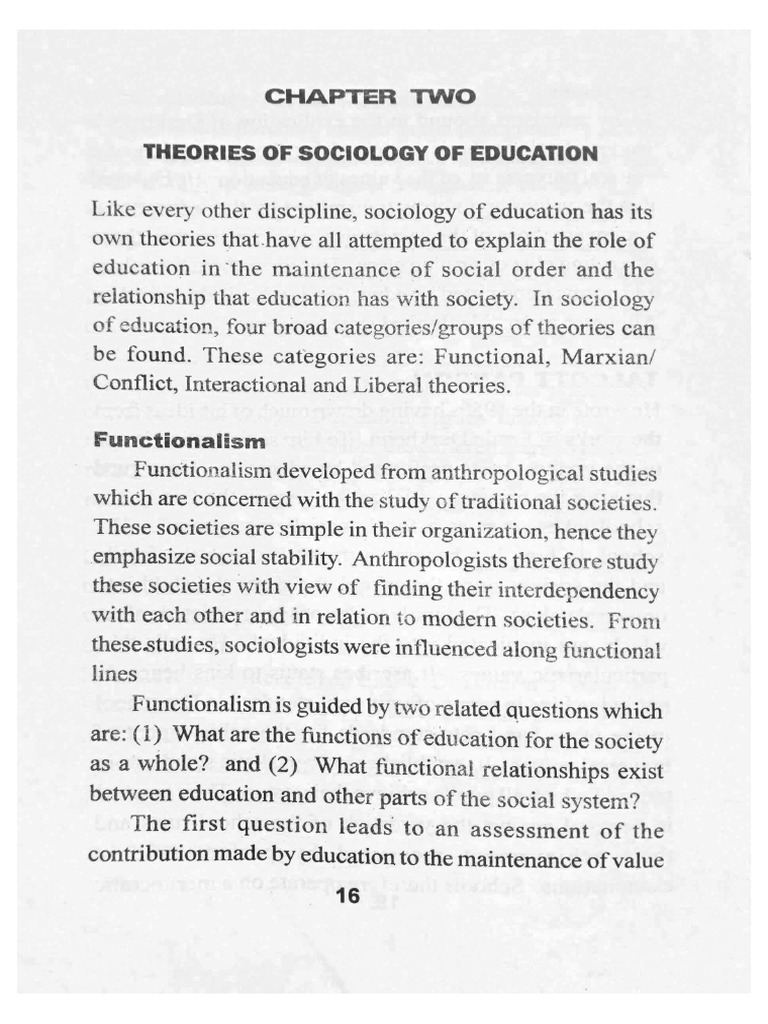 Chapter 2 Functionalism E. Durkheim | PDF
