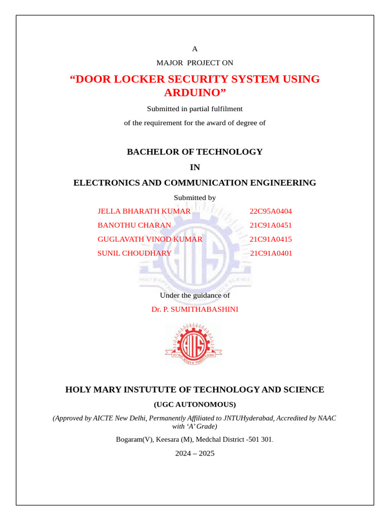 Door Locker Security System 1st Sem | PDF | Liquid Crystal Display | Computer Monitor