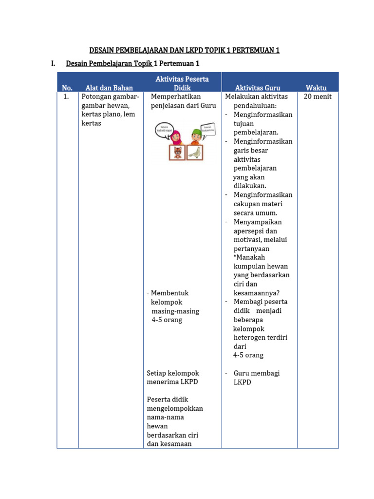 Revisi Desain Pembelajaran Dan LKPD 1 | PDF