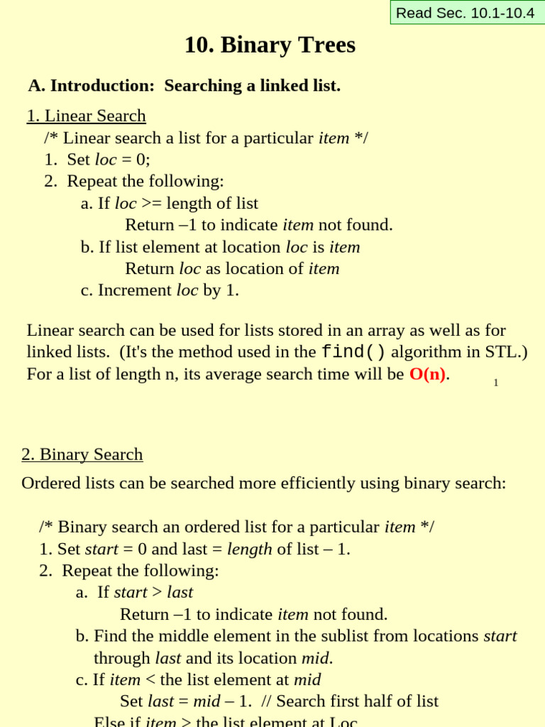 10 Binary Trees | PDF | Theoretical Computer Science | Algorithms 10 Binary Trees | PDF | Theoretical Computer Science | Algorithms