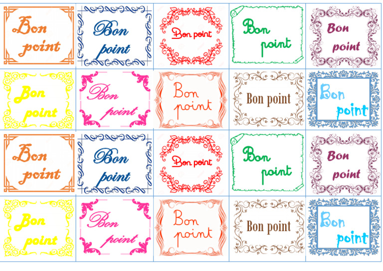 Bons Points Colores | PDF