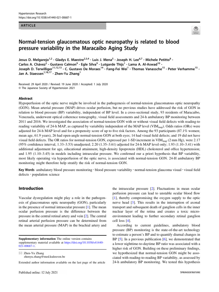 Malga NTG BP Variable | PDF | Retina | Blood Pressure
