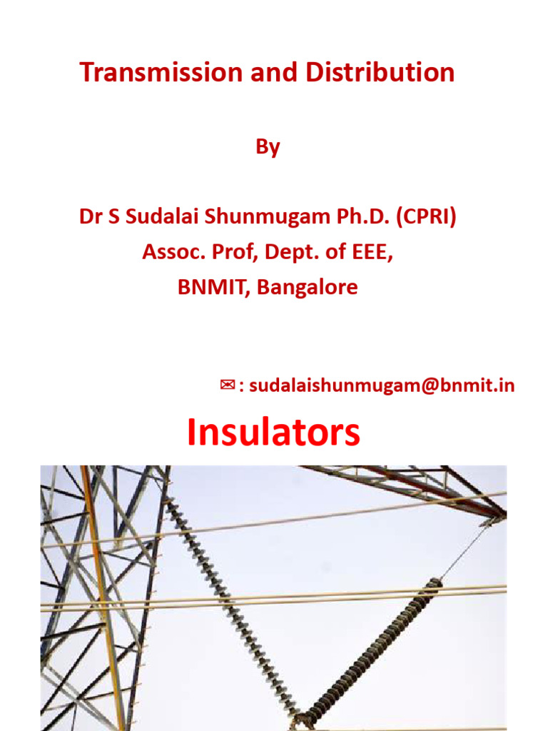 Insulators For Overhead Transmission Lines | PDF | Insulator (Electricity) | Materials
