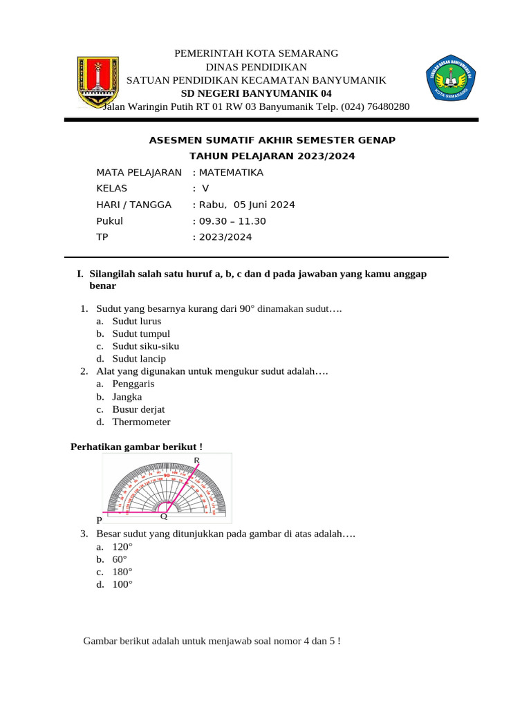 Soal MTK STS 2 | PDF
