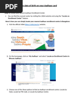 Aadhaar Card Address Change Form | PDF