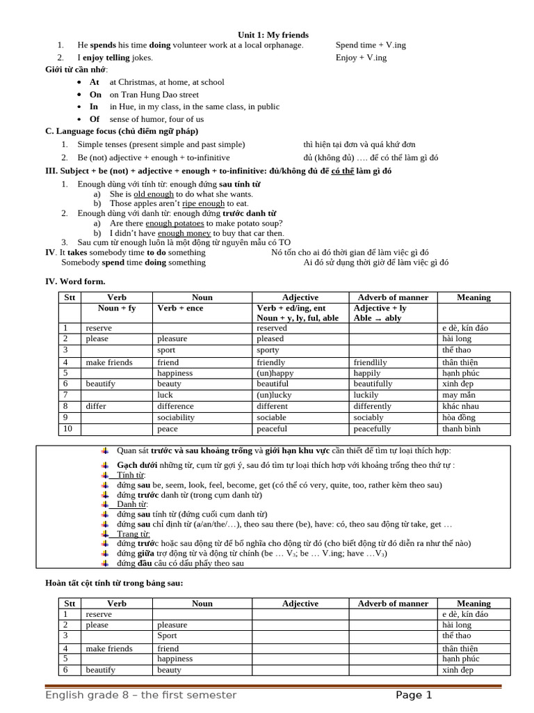 Language Focus Lop 8 | PDF