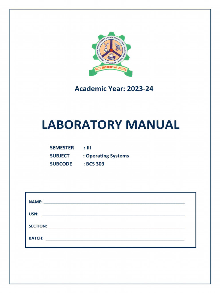 Os Lab Manual (Bcs303) | PDF